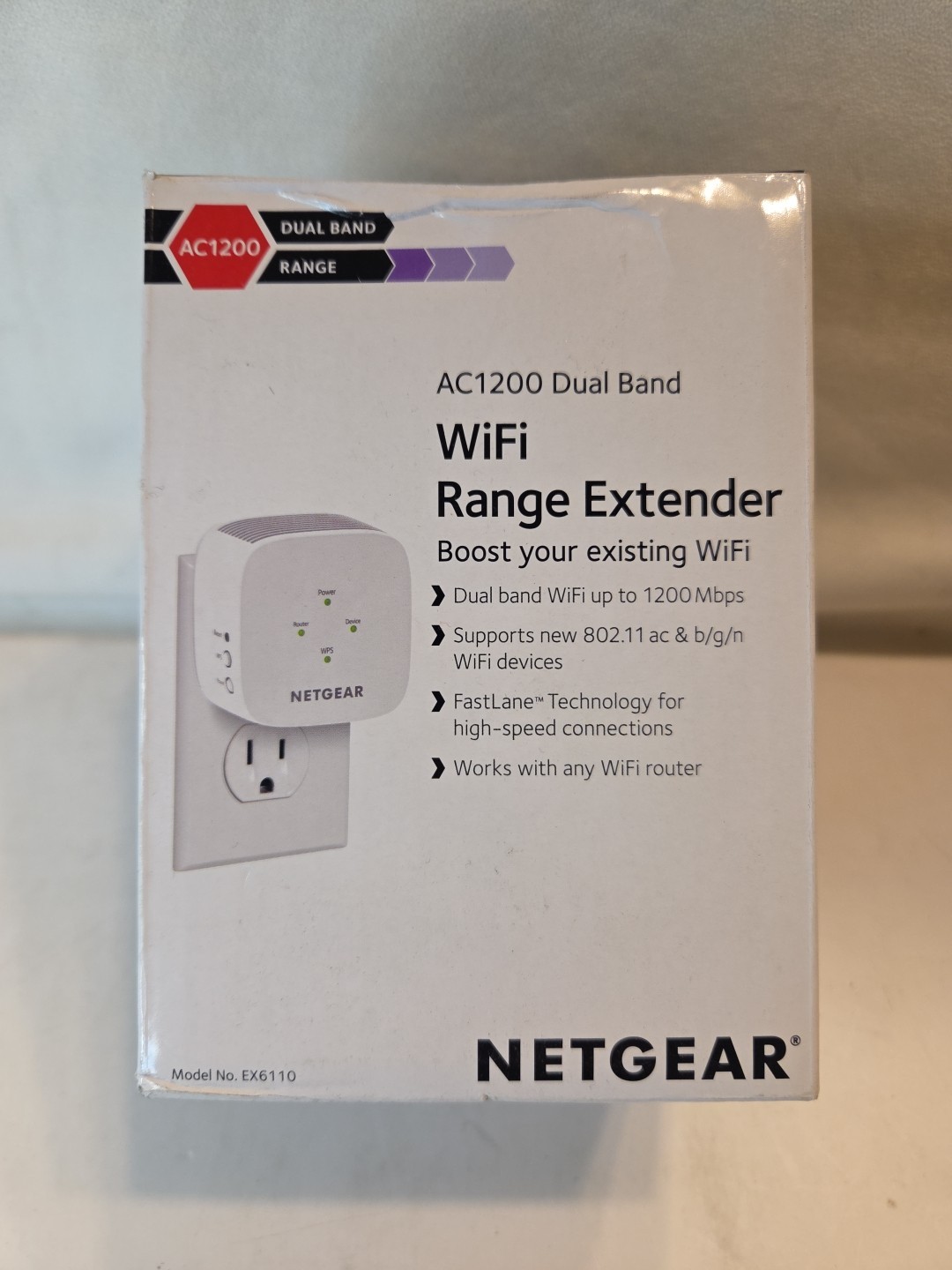 NETGEAR AC1200 WiFi Range Extender - White for sale online | eBay