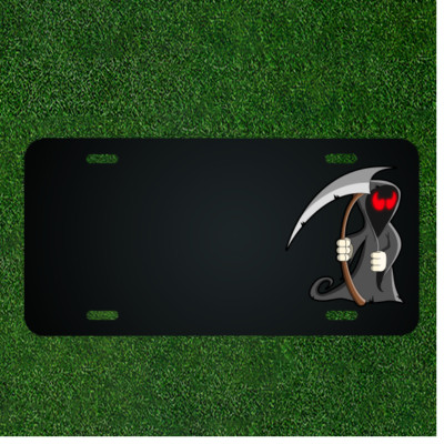 Custom Personalized License Plate With Add Names To Cool Grim Reaper ...