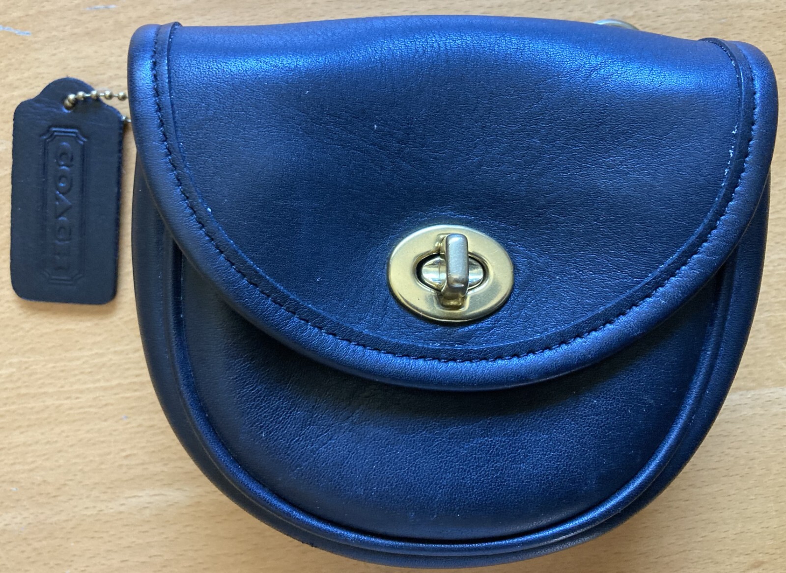 Vintage Coach Mini Belt Bag Turn Lock Closure Black #… - Gem