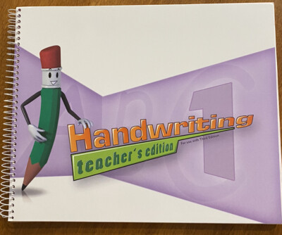 HANDWRITING 1 TEACHER'S EDITION Book~3rd Edition~BJU Press~Spiral ...