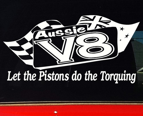 Aussie V8 For Ford Holden BNS Ute accessories Funny Car Stickers 200mm ...