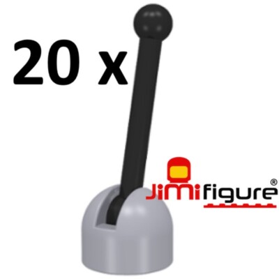 NEW 20 x LEGO Light Bluish Grey Antenna Small Base w Black Lever ...