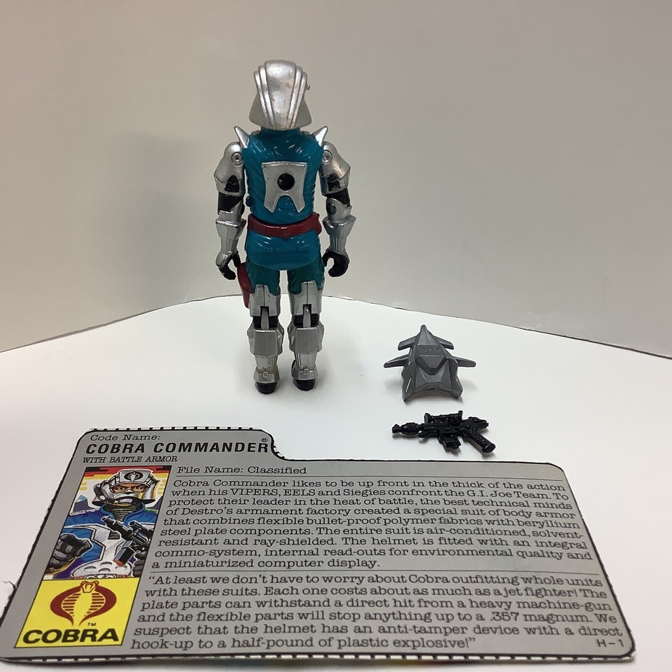 Cobra Commander Battle Armor 1987 mstly cmplete W/ FILE CARD ARAH Gi ...