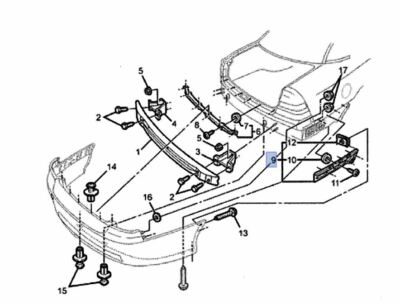 Genuine Holden New Rear Bumper Bar Brackets suit Holden VY VZ Commodore ...