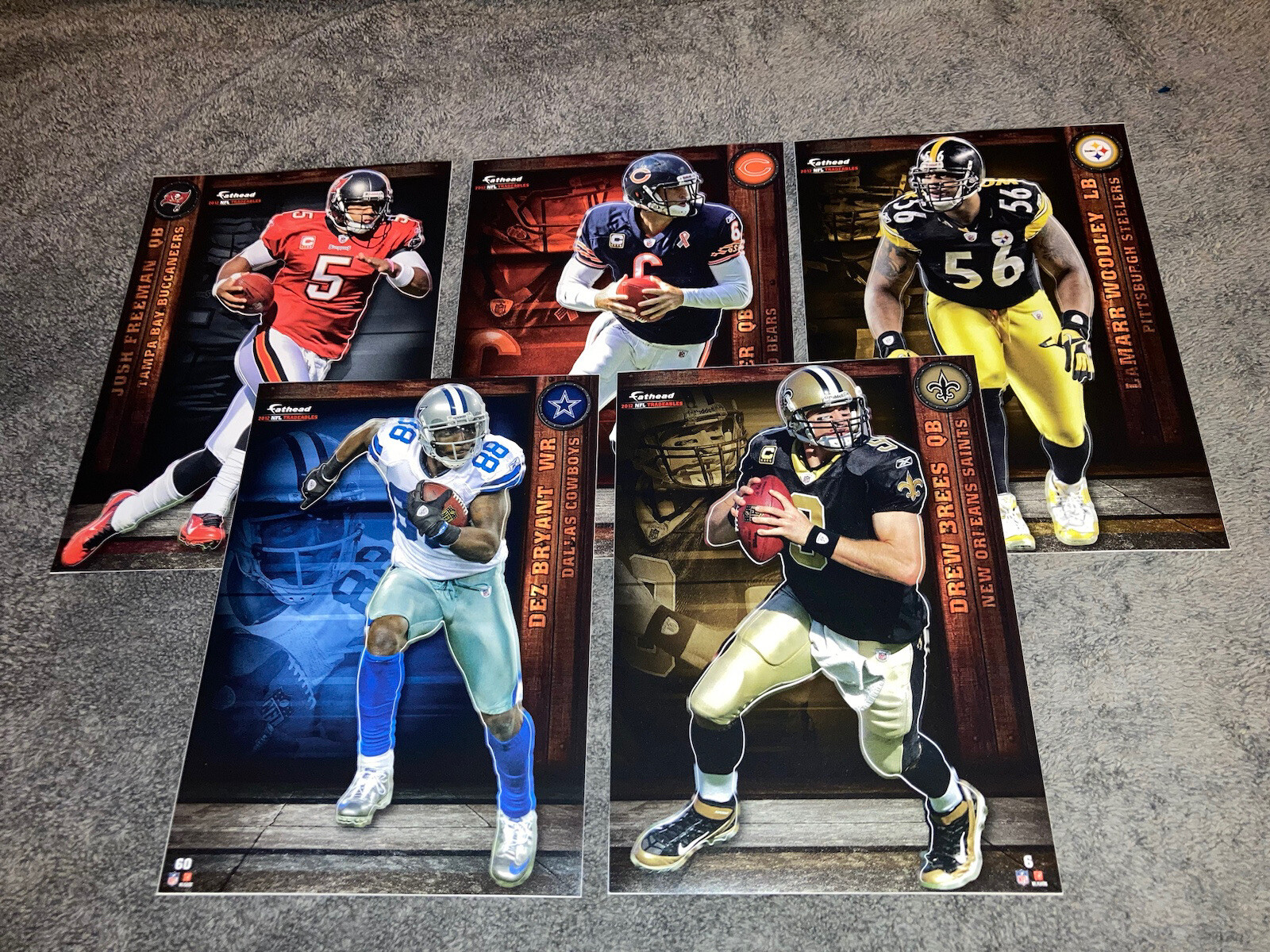 Fathead 2012 NFL Tradeables Set/Lot Of 5: Dez Bryant, Drew Brees ...