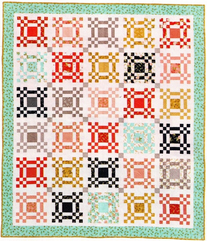 Nine Patch Square Dance Quilt Pattern Pieced SM | eBay