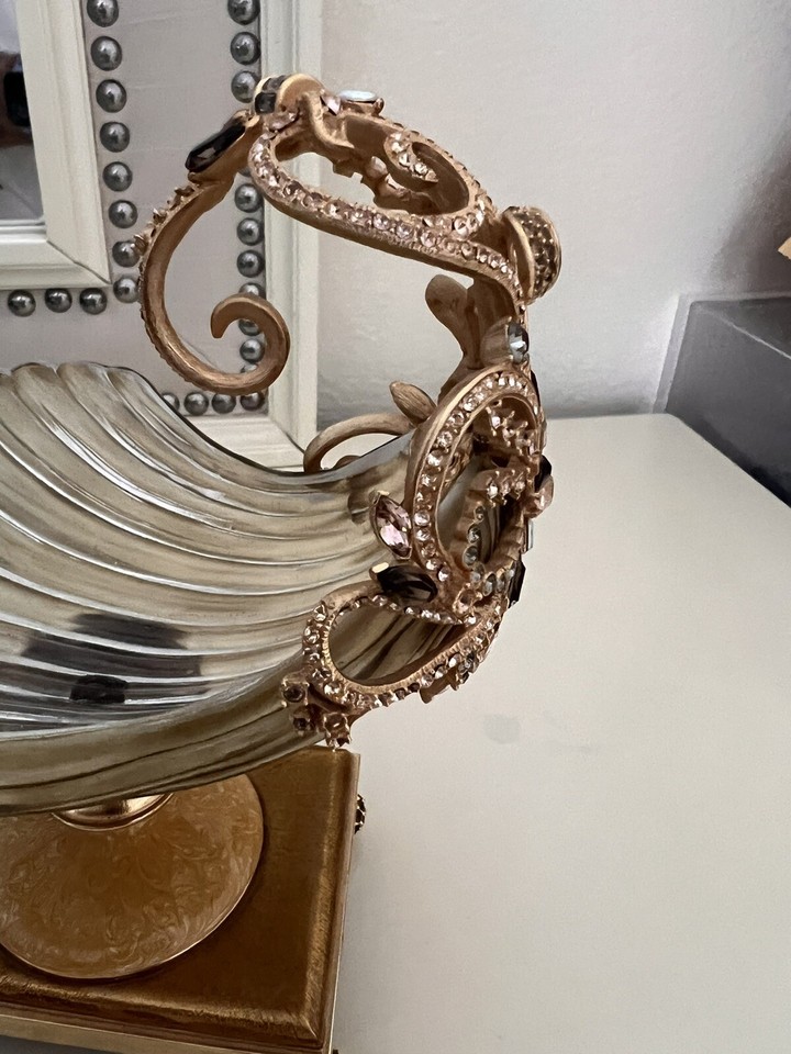 JAY STRONGWATER AMARI SOAP DISH SHELL SWAROVSKI Beautiful Piece Of Art ...