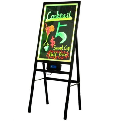 Foldable LED Writing Board Menu Sign Flashing Erasable Signs Indoor ...