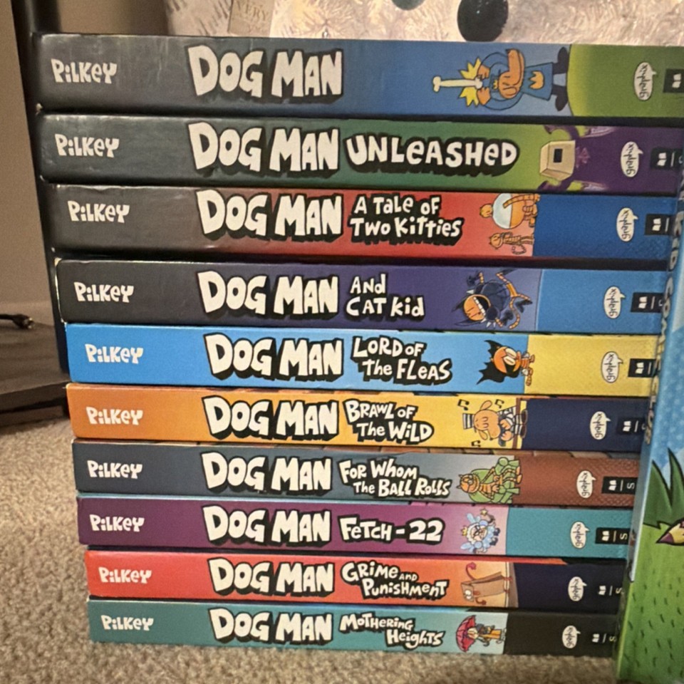Dog Man & Cat Kid Comic Book Lot by Dav Pilkey Hardcover Graphic Novels ...