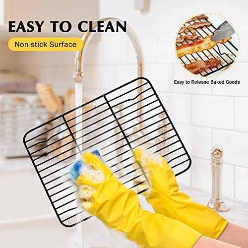2 Pack Wire Baking Rack for Cooling Grilling Toaster Oven Rack, 9.7x7.3 ...