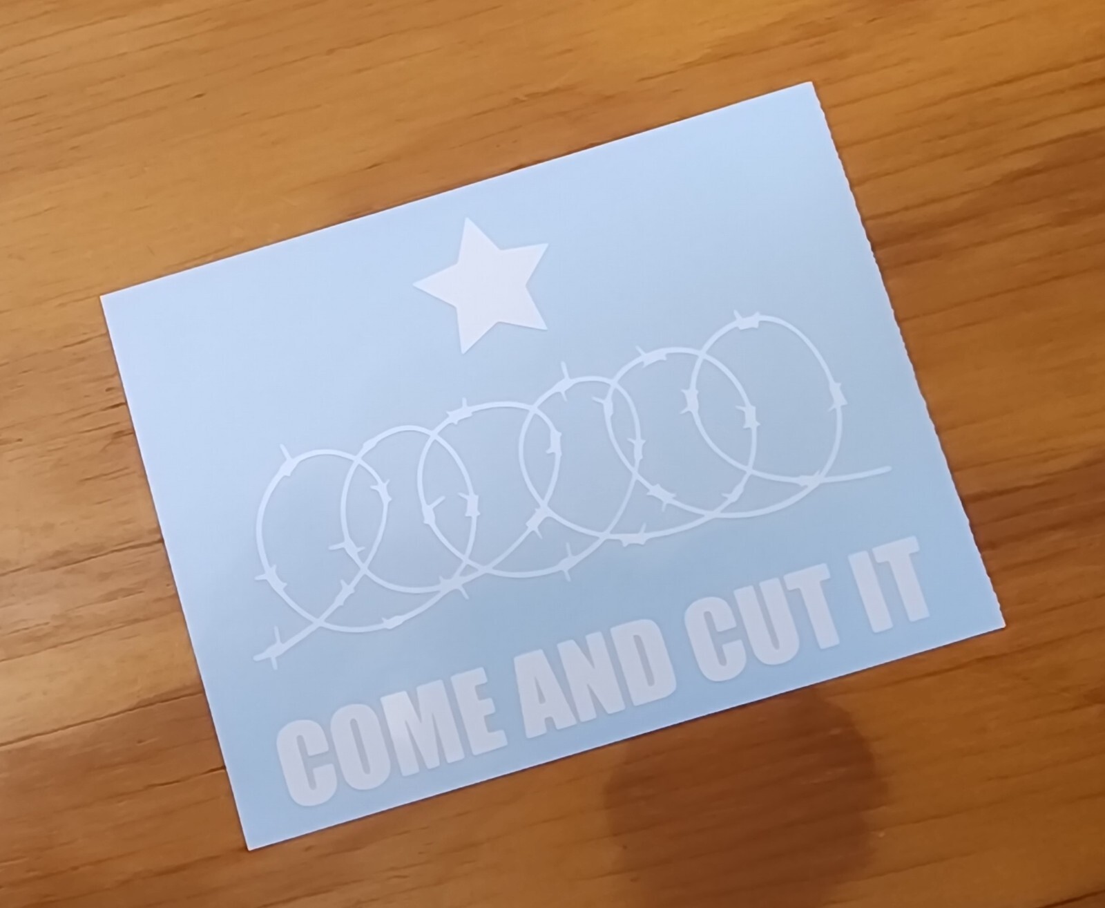 Come And Cut It Texas Razor Wire Fence Border Crisis Vinyl Decal ...