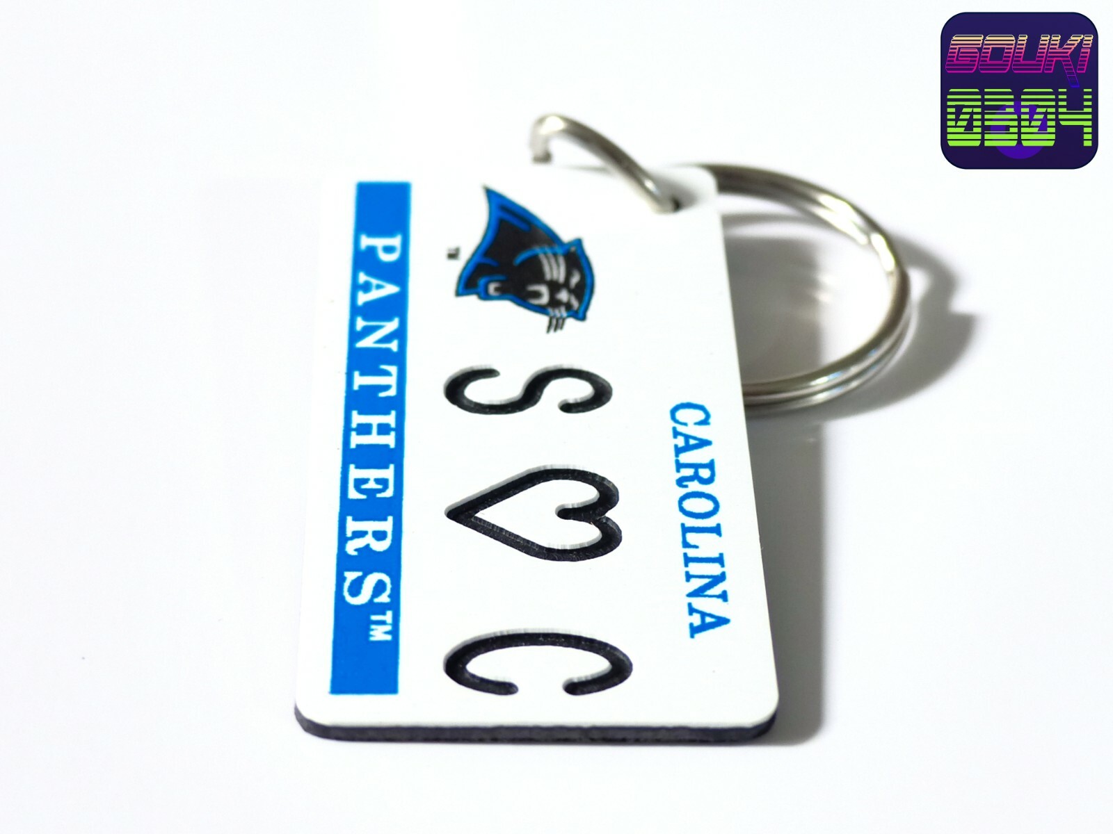 Personalized Carolina Panthers - Keychain Plate Tag - Any Name ...