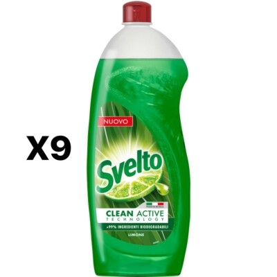 Svelto Limone detersivo piatti e stoviglie formula innovativa 9 FLACONI ...