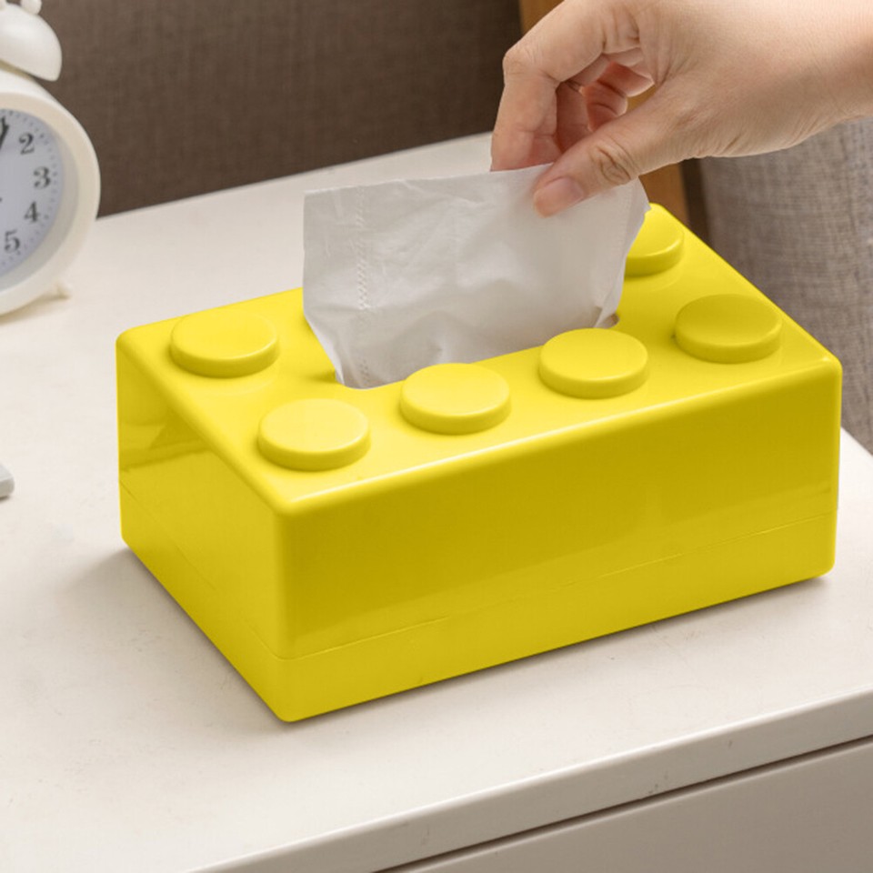 Creative Building Block Tissue Box Cover Paper Towel Holder for Home ...