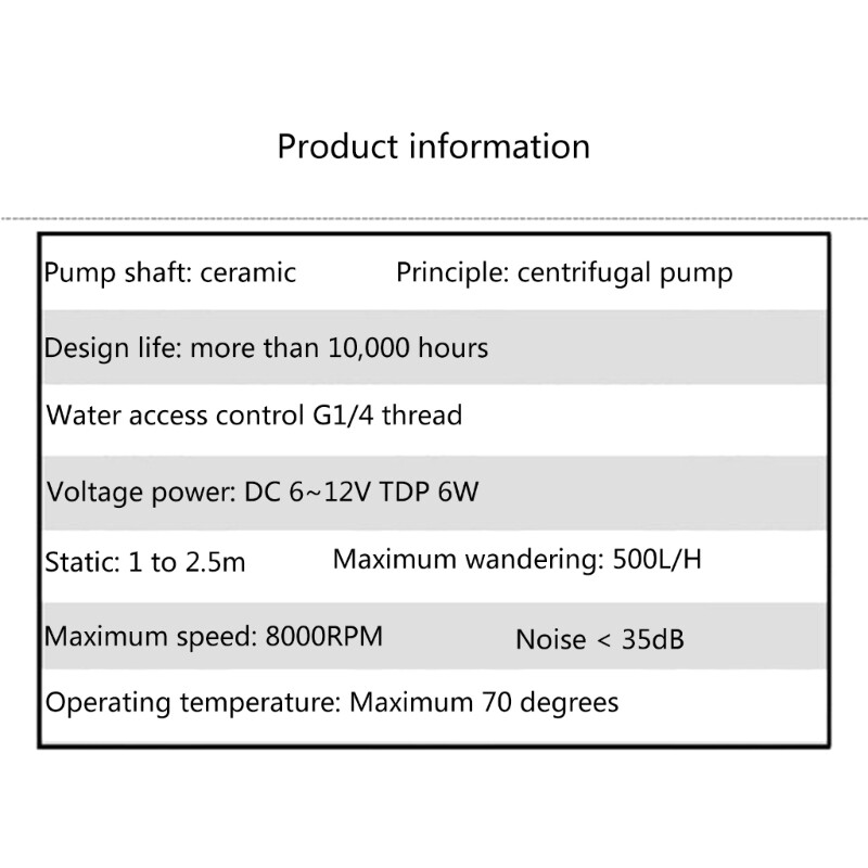 Ultra-quiet Water Pump & Pump For PC CPU Liquid Computer Water Cooling ...