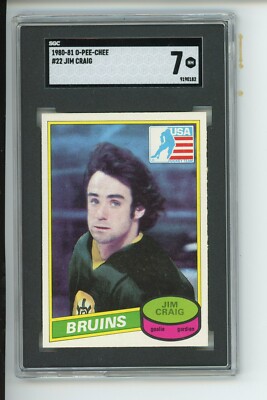 SGC 7 Jim Craig 1980-81 O-Pee-Chee OPC Boston Bruins Rookie RC | eBay