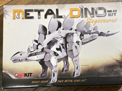 Stegosaurus Metal Dino OWI -372 Kit With Tools Build Your Own Dino Kit ...