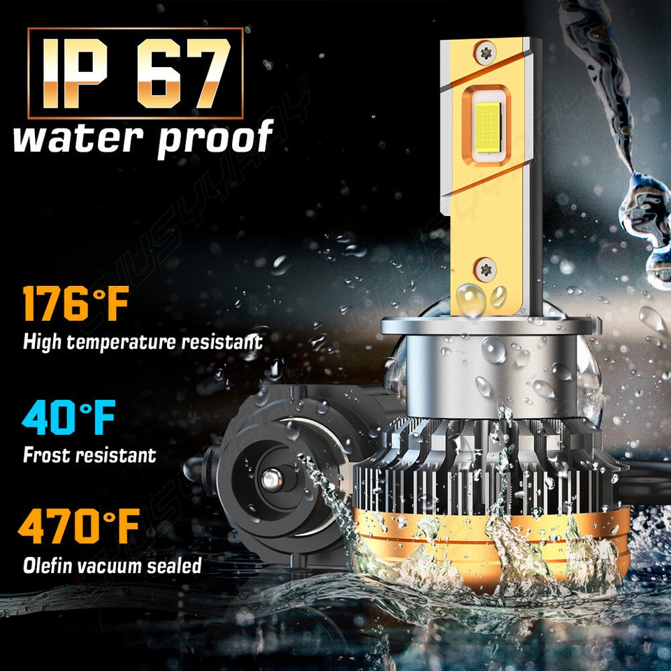 2pcs D4S D4R LED Headlight Kit Bulbs 80000LM 6500K White HID Conversion ...