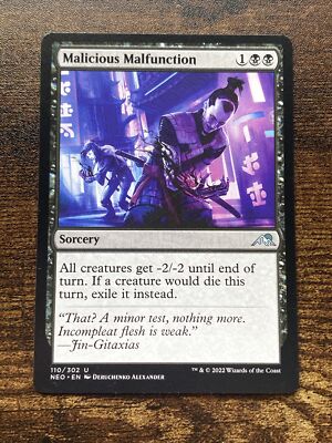 Malicious Malfunction 110/302 Kamigawa Neon Dynasty MTG Magic L4174* | eBay