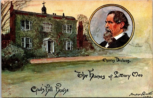 Homes of Literary Men Charles Dickens 1906 Tuck Postcard Gads Hill ...