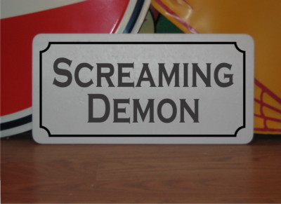 Screaming Demon Metal Sign | eBay