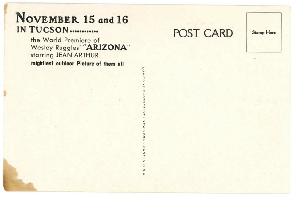 Street Scene In Wesley Ruggles Arizona Staring Jean Arthurs Arizona ...