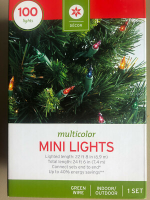 NEW Target 100 Mini Multicolor Lights Green Wire - Indoor/Outdoor | eBay