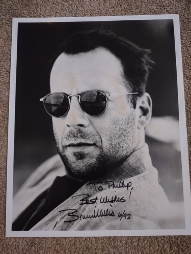Bruce Willis autographed 8x10 photo, signed, authentic, Die Hard, COA ...