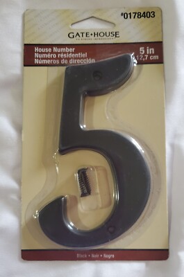 Gatehouse - House Number - BLACK 5" - Number 5 - new | eBay