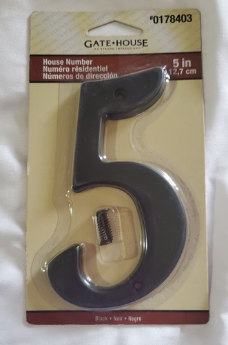 Gatehouse - House Number - BLACK 5" - Number 5 - new | eBay
