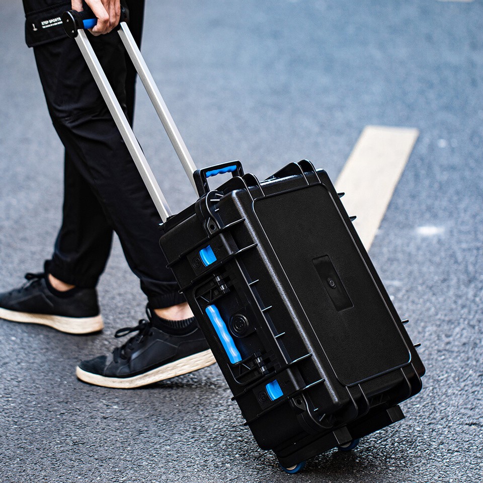 Waterproof Wheel Rolling Travel Equipment Tool Box Hard Case Foam ...