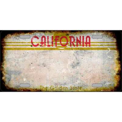 California Rusty Novelty Metal License Plate Tag LP-8200 | eBay