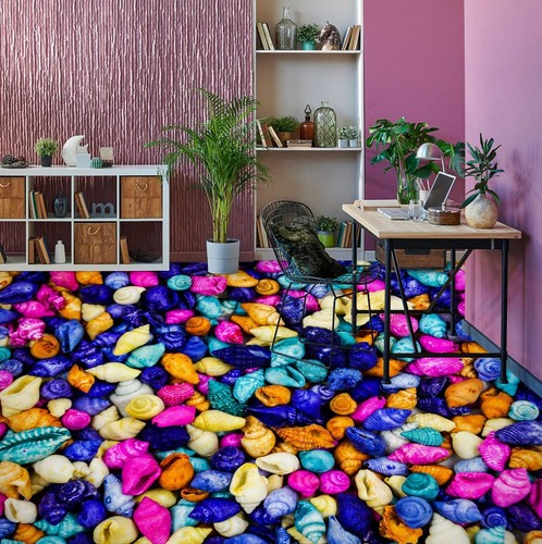 3D Color Shell G5154 Floor WallPaper Murals Wall Print Decal AJ Coco ...