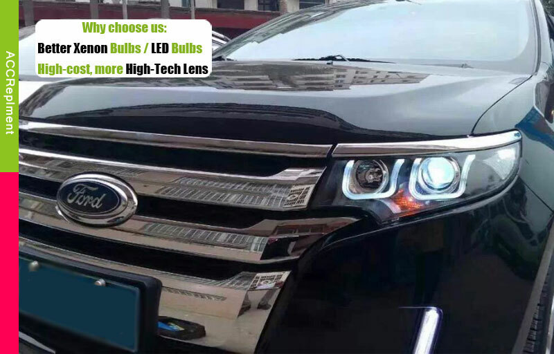 For Ford Edge Headlight Assemblies 2011-2014 HID Xenon Beam Projector ...
