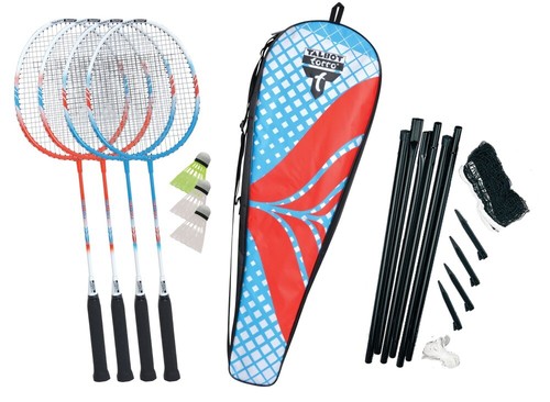 Badminton Game Set Shuttlecock Children Adults Four Rackets Net Ball ...