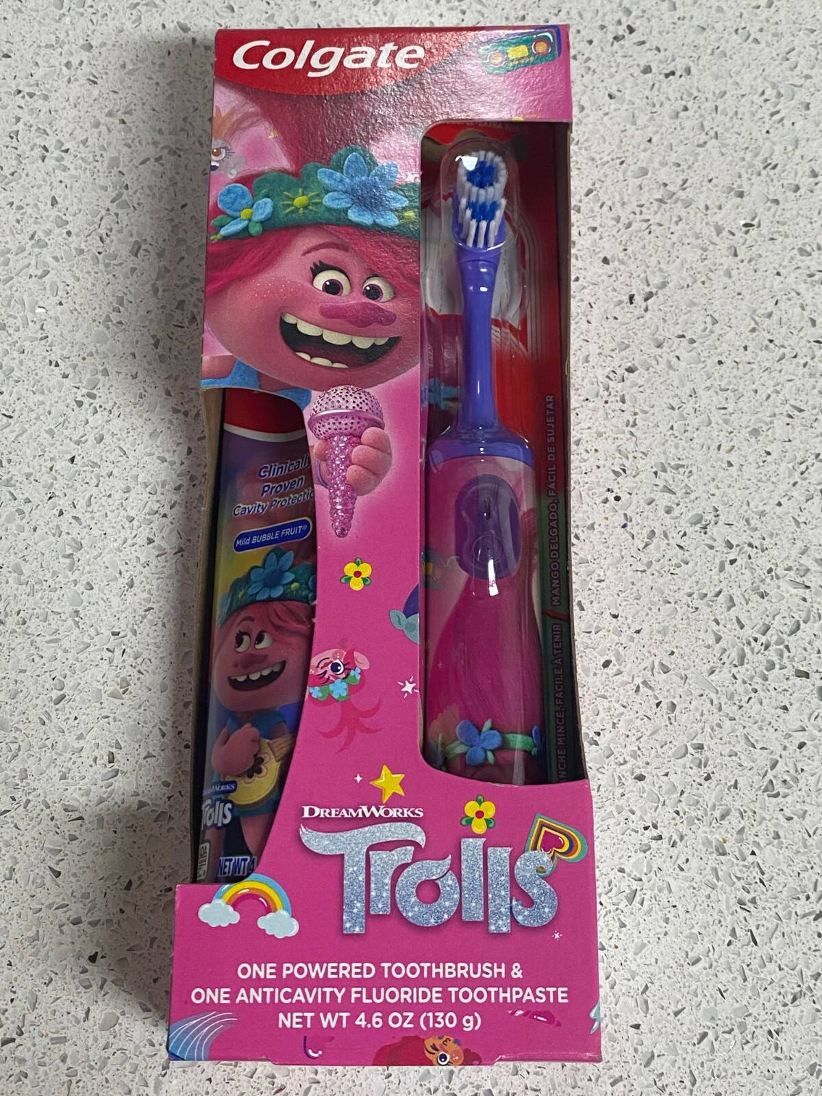 Colgate Dreamworks Trolls Poppy Battery Powered Toothbrush & Toothpaste ...