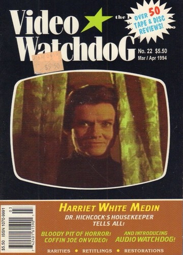 Video Watchdog no.22 Harriet White Medin 021318DBE | eBay