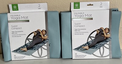 Gaiam Yoga Exercise Mat (2MM) Foldable 68 L X 24 W X2mm Lot Of 2 New | eBay
