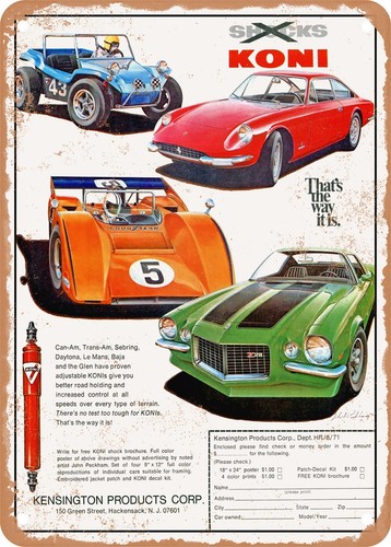 METAL SIGN - 1971 Koni That's the Way It is Vintage Ad | eBay