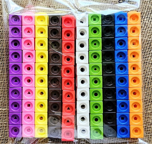 Learning Resources Math Link Cubes 100 Pc 10 Colors Math Manipulatives ...