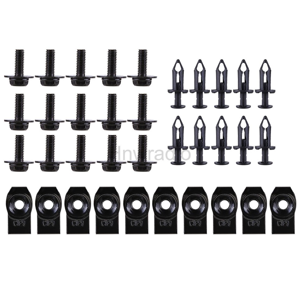 35PCS Engine Under Cover Splash Shield Guard For Honda Body Bolts&U-nut ...