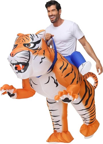 Adult Inflatable Tiger Costume – Blow Up Animal Outfit for Men & Women ...
