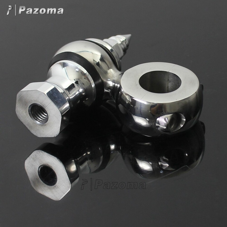 Retro 2" Offset Dogbone 1" Handlebar Risers Bars Mount Clamp For Harley ...
