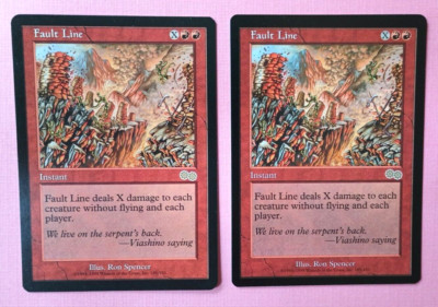 Magic the Gathering MTG Urza's Saga FAULT LINE X 2 NM R 1998! | eBay