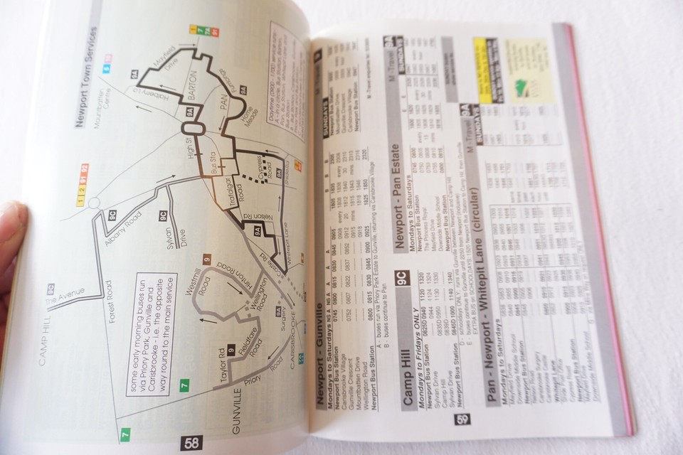 1997-98 Southern Vectis Isle of Wight Bus & Railway Timetable x3 ...