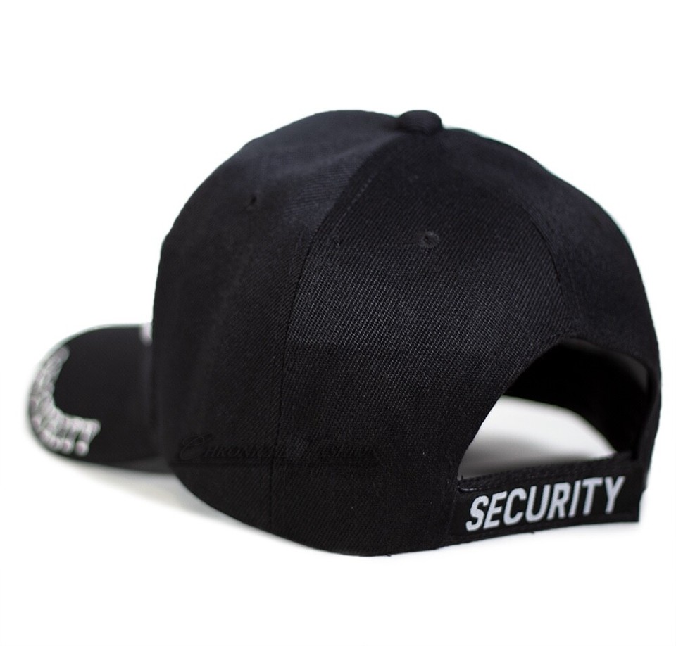 Baseball Cap Security Embroidered Law Enforcement Adjustable Hat Black ...