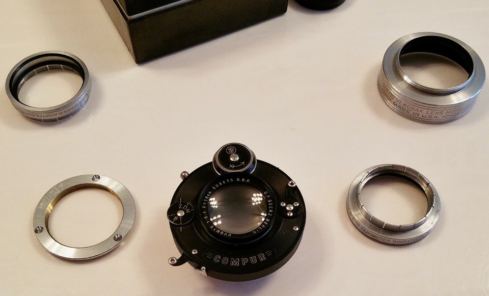 Antique C.P. Goerz Berlin Dogmar 1:6.3 18 c.m Compur Lens + Various ...