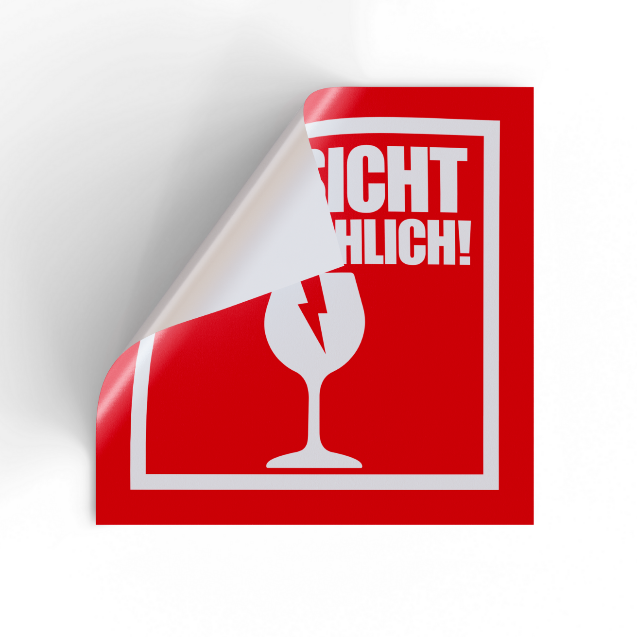 Vorsicht zerbrechlich Aufkleber - Achtung Glas Warnaufkleber Umzug ...