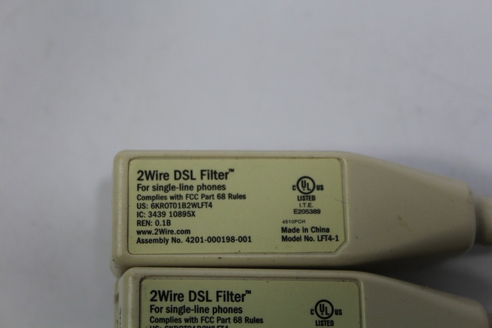 4x 2Wire DSL Line Filters for Single Line Phones USED | eBay