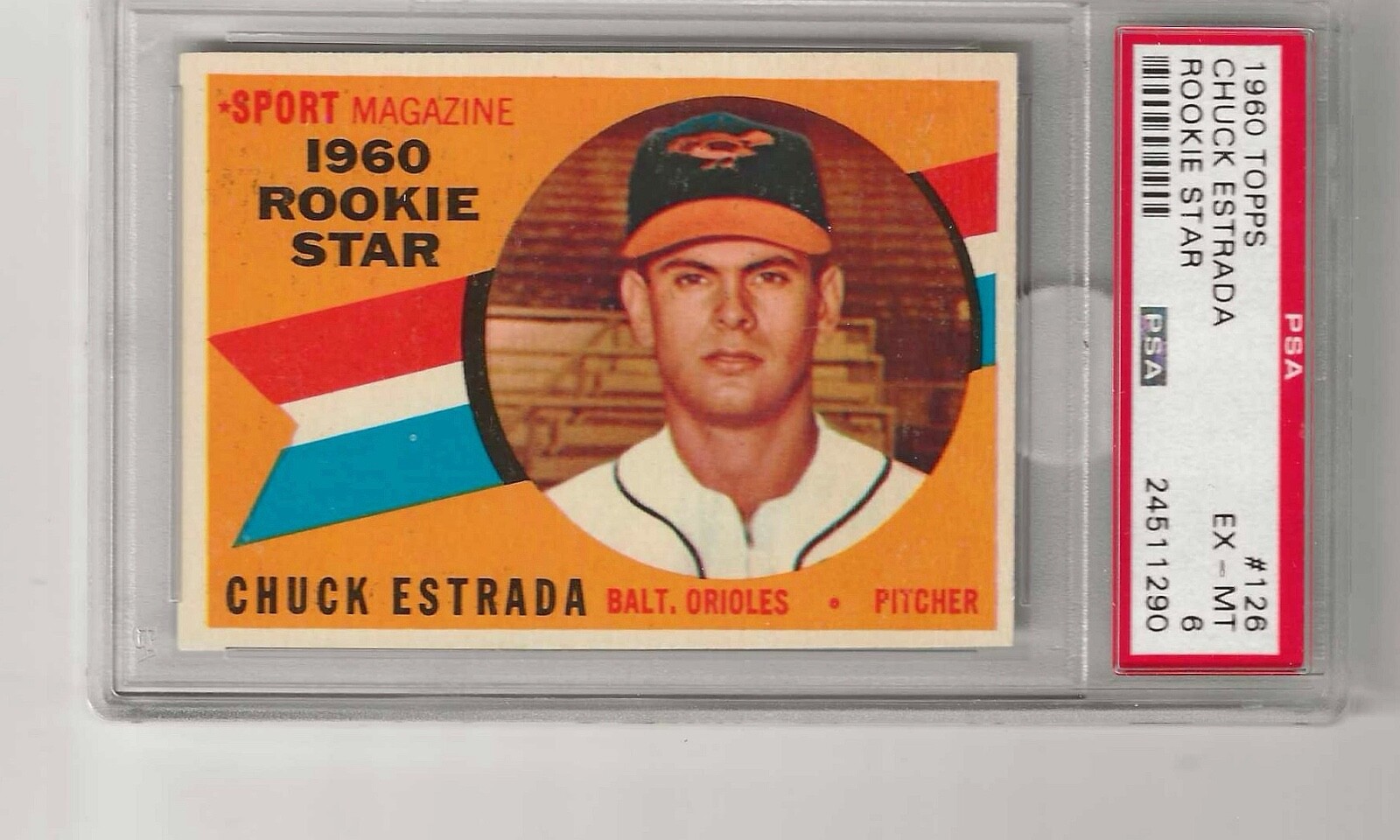 1960 topps baseball # 126 CHUCK ESTRADA PSA 6 EX-MT | eBay